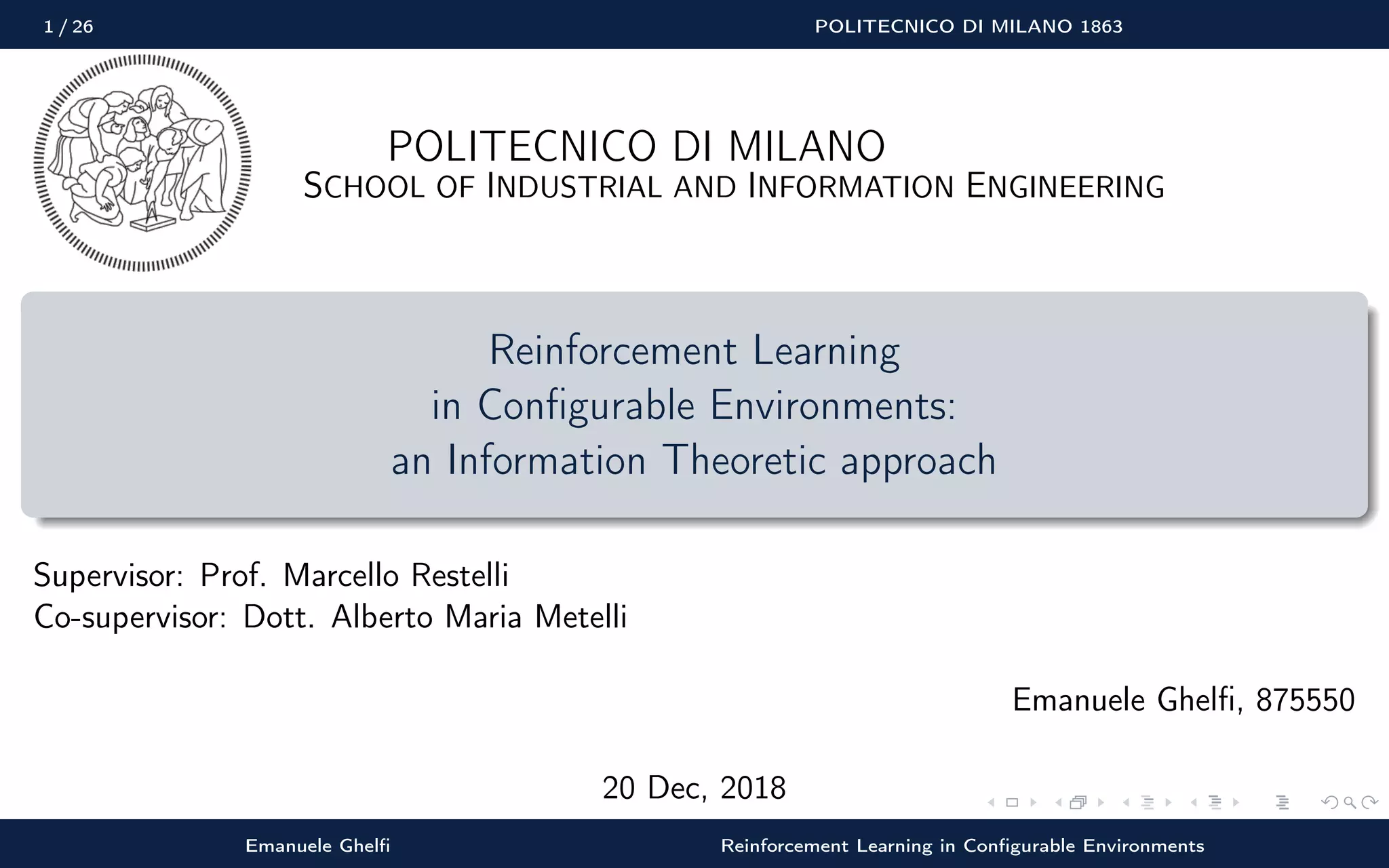 Reinforcement Learning in Configurable Environments | PDF | Artificial Intelligence | Technology ...