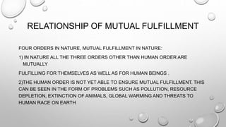 HUMAN VALUES AND ETHICS -ORDER OF NATURE AND THEIR INTERCONNECTEDNESS ...