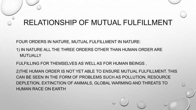 HUMAN VALUES AND ETHICS -ORDER OF NATURE AND THEIR INTERCONNECTEDNESS ...