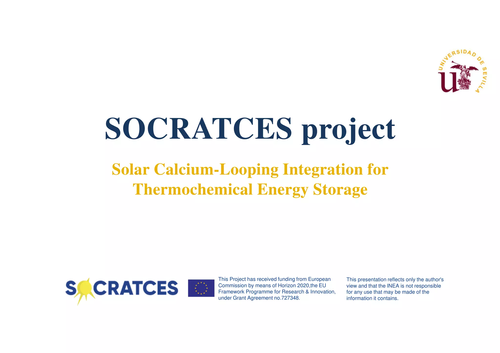 Solar Calcium-Looping Integration for Thermochemical Energy Storage ...