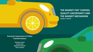 Akerlof's “Market for Lemons”: Analysis & Discussion | PDF