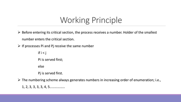 Bakery Algorithm Pptx Computing Technology And Computing