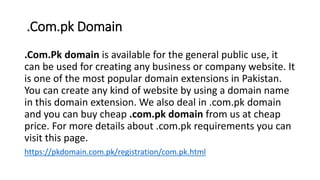 PK Domain Registration | PPT
