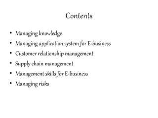 Management of E-business | PPTX
