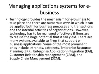 Management of E-business | PPTX
