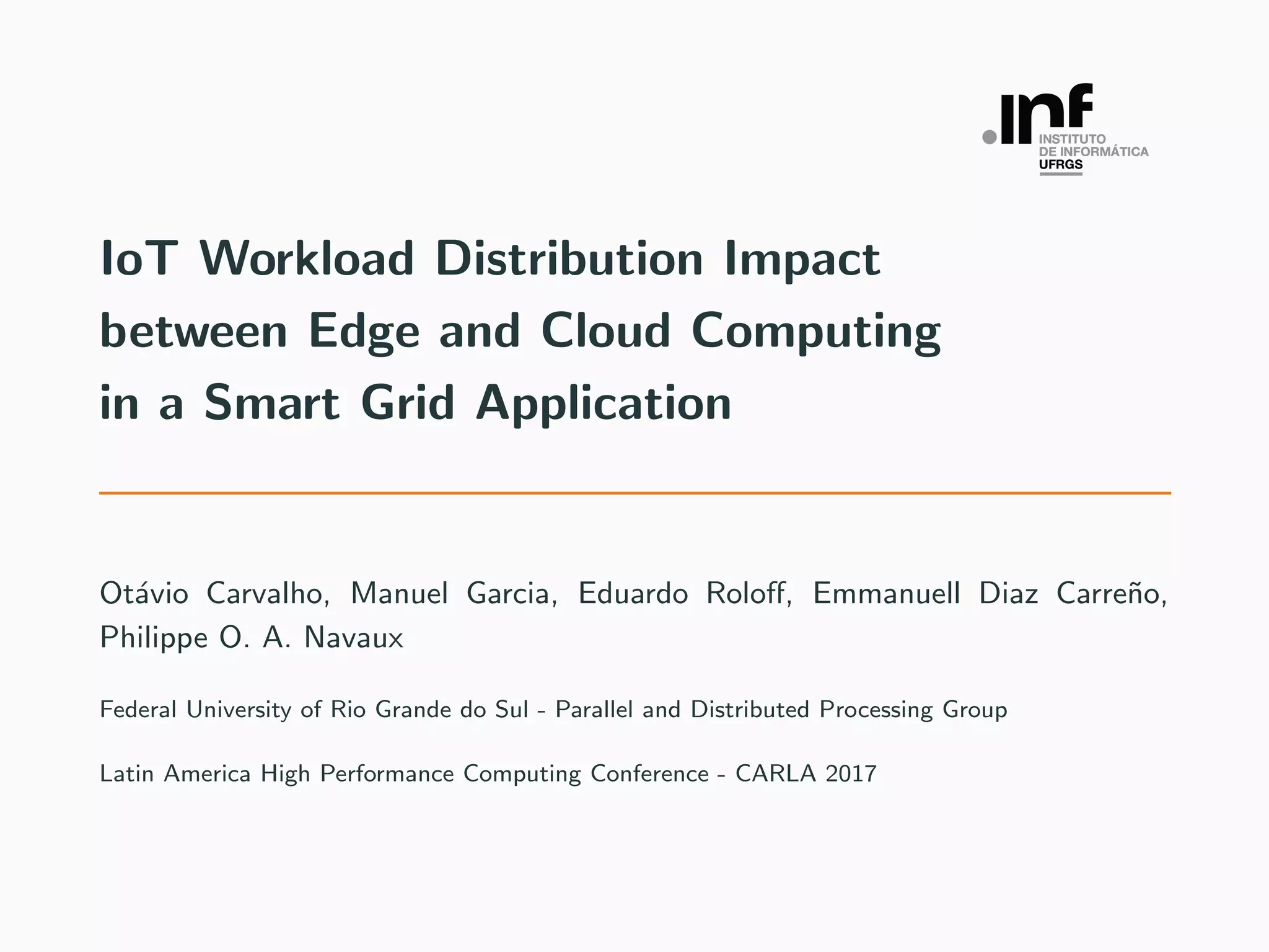 Iot Workload Distribution Impact Between Edge And Cloud Computing In A