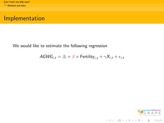Fertility changes and gender wage gaps | PPT