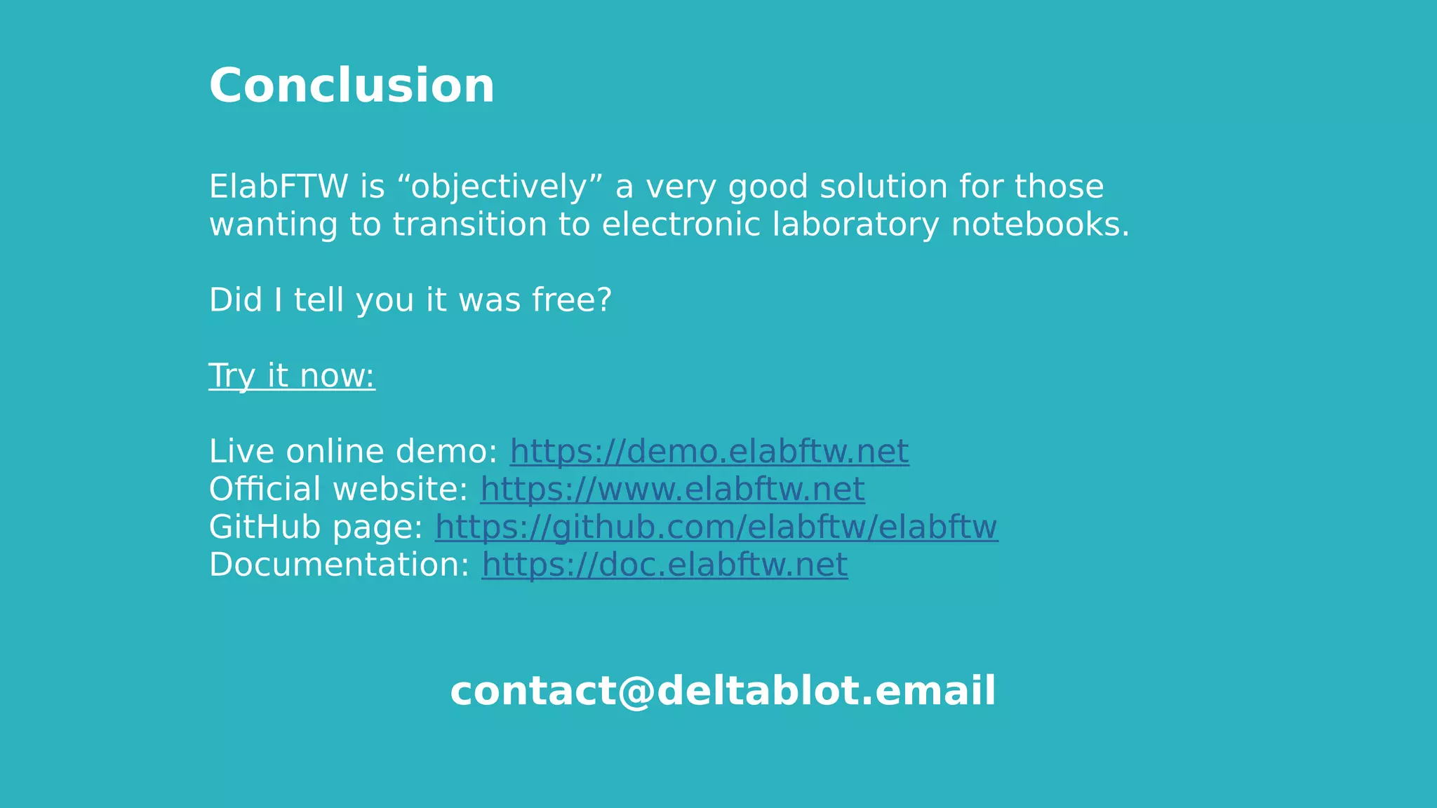 eLabFTW review | PDF