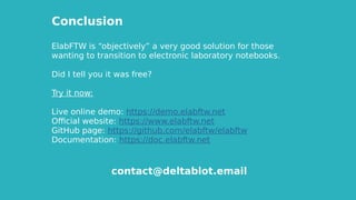 eLabFTW review | PDF