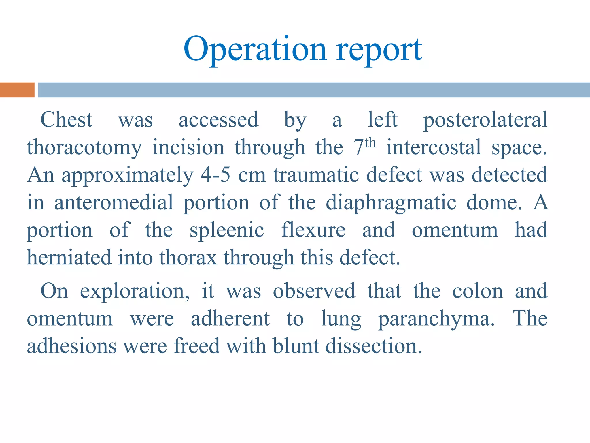 Diaphragmatic Rupture | PPTX