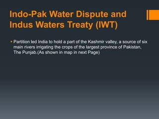 indus water treaty | PPTX