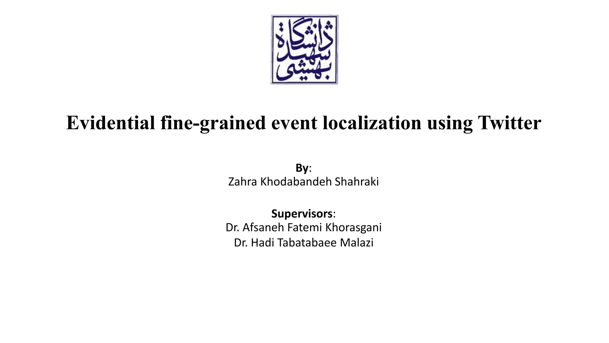 Evidential fine-grained event localization using Twitter | PPT