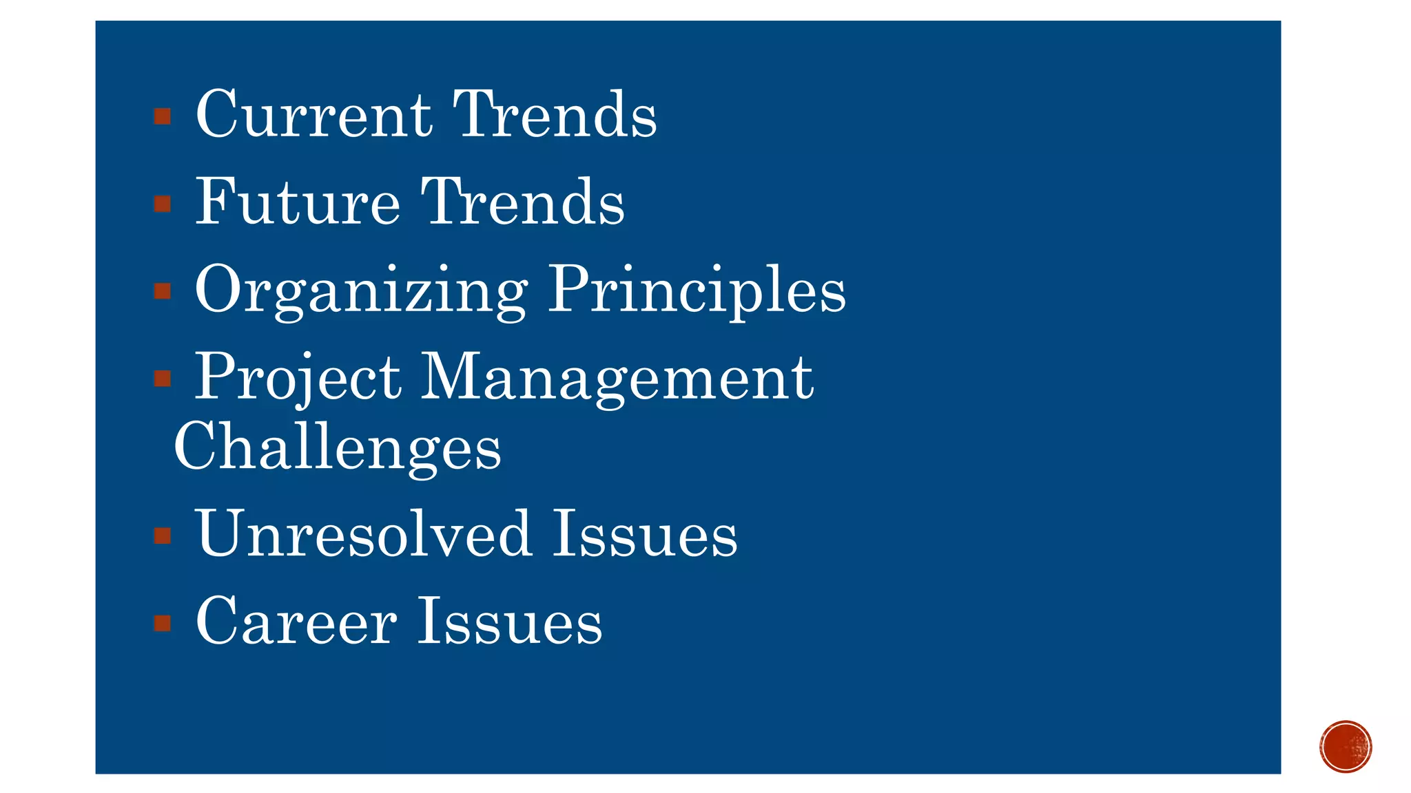 Contemporary Issues in Project Management | PPTX