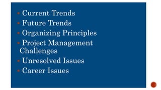 Contemporary Issues in Project Management | PPTX