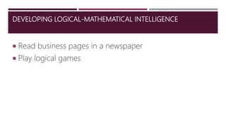 Logical-Mathematical Intelligence | PPTX