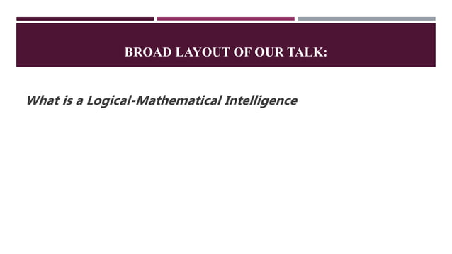 Logical-Mathematical Intelligence | PPTX
