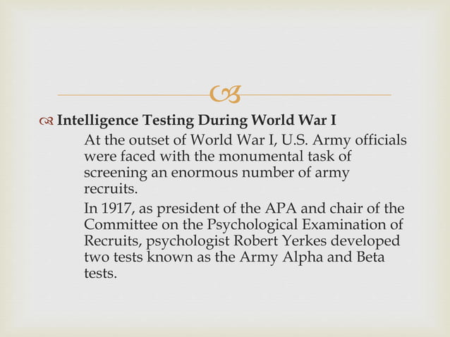 Intelligence Testing | PPTX | Educational Assessment | Education