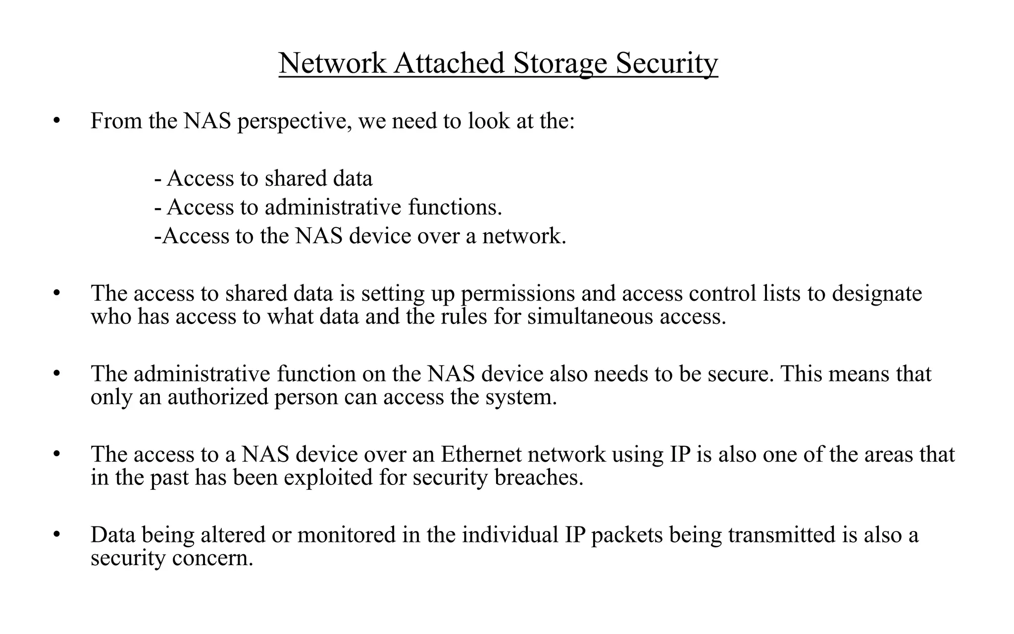 Network Attached Storage Security | PPT