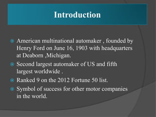 Ford Motors | PPT
