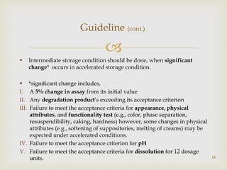 Q1A(R2): STABILITY TESTING OF NEW DRUG SUBSTANCES AND PRODUCTS | PPTX