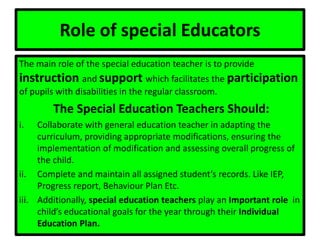 Presentation on What is Special Education | PPTX