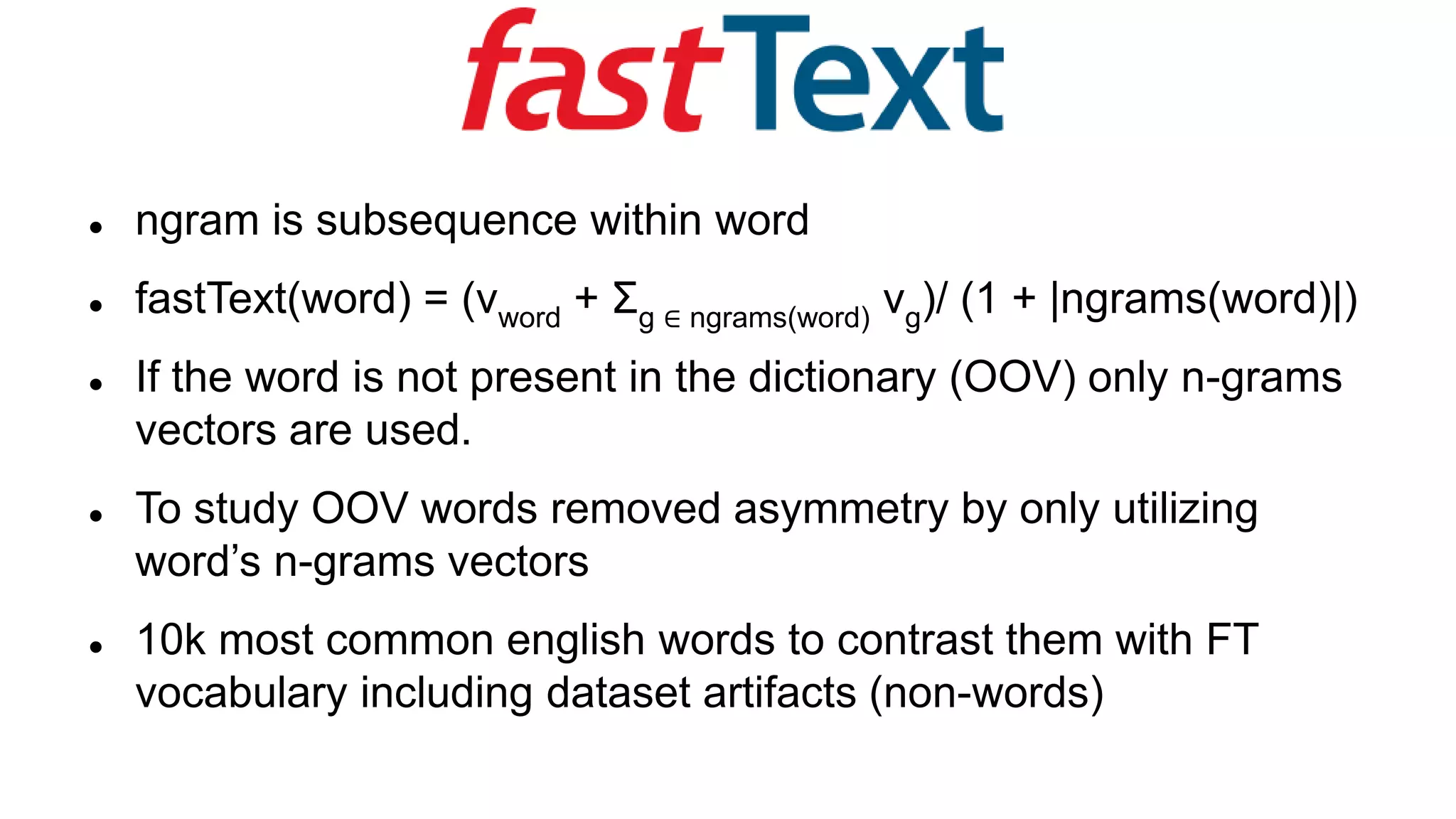 FastText Vector Norms And OOV Words | PPTX