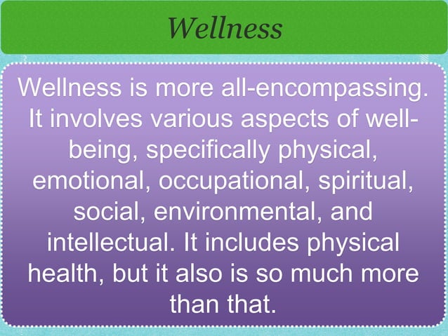 Health and Wellness | PPT