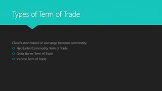 Presentation on Terms of Trade | PPTX