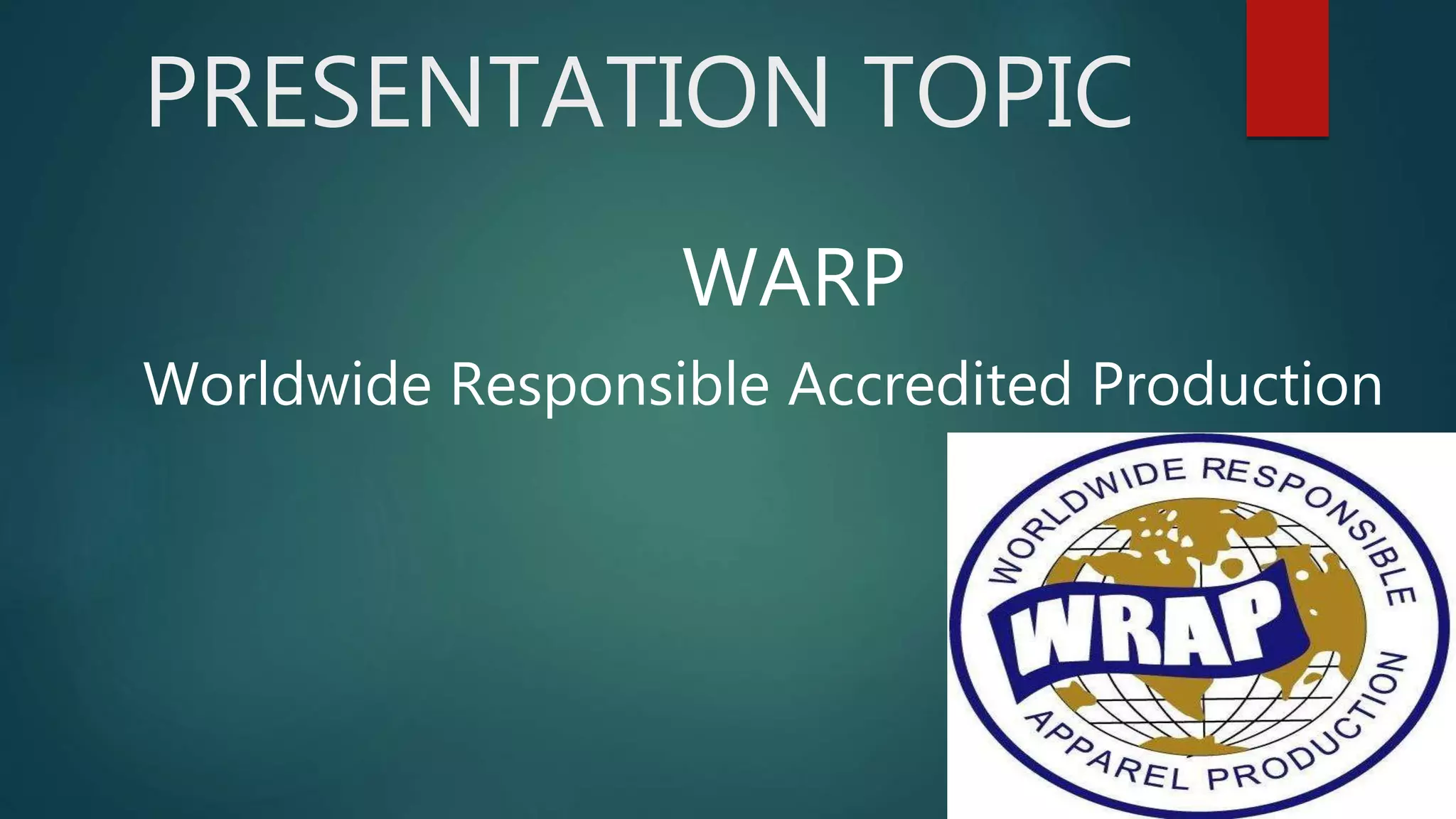 Presentation.....warp