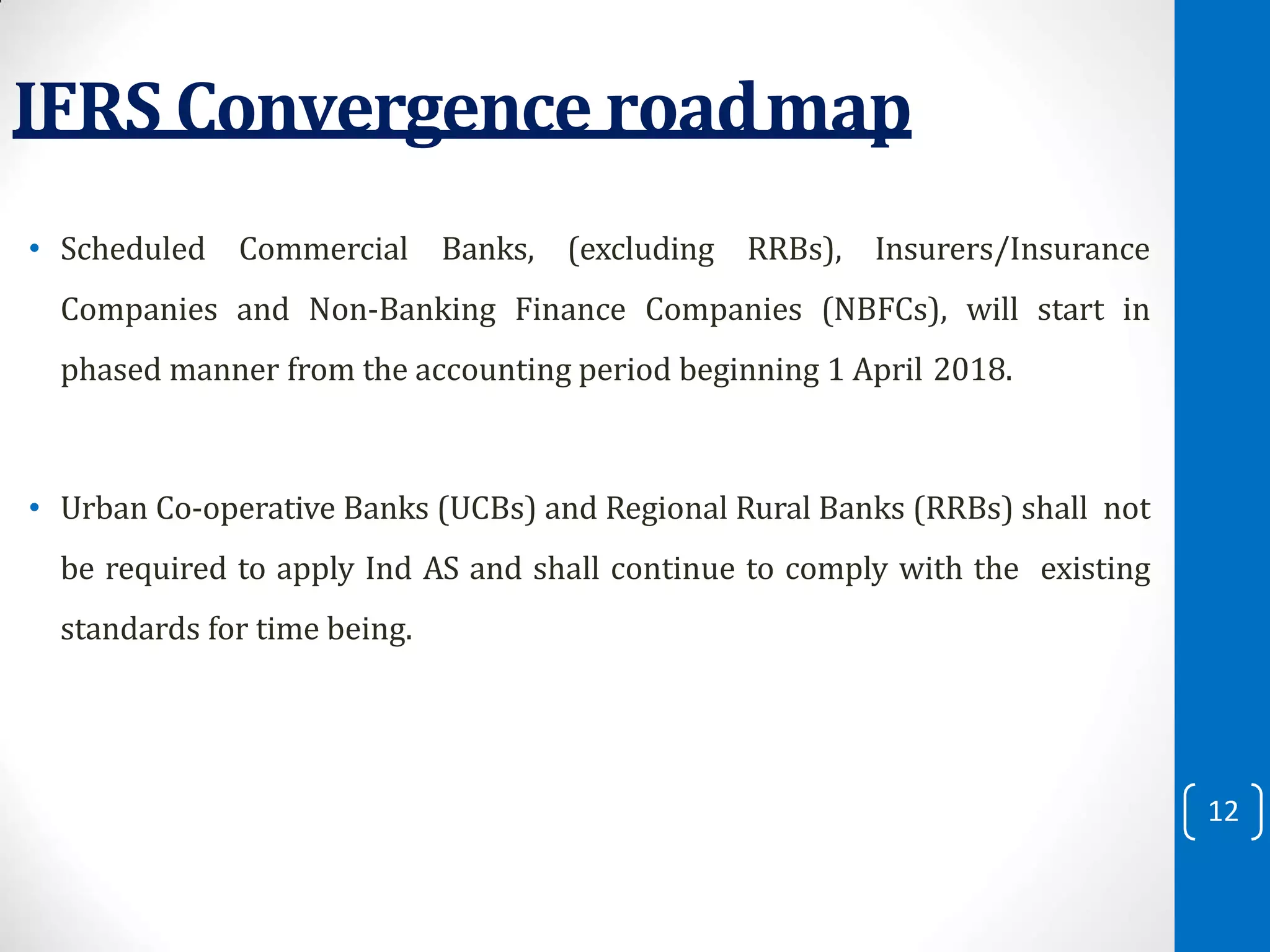 CONVERGENCE OF INDIAN ACCOUNTING STANDARDS WITH INTERNATIONAL FINANCIAL ...