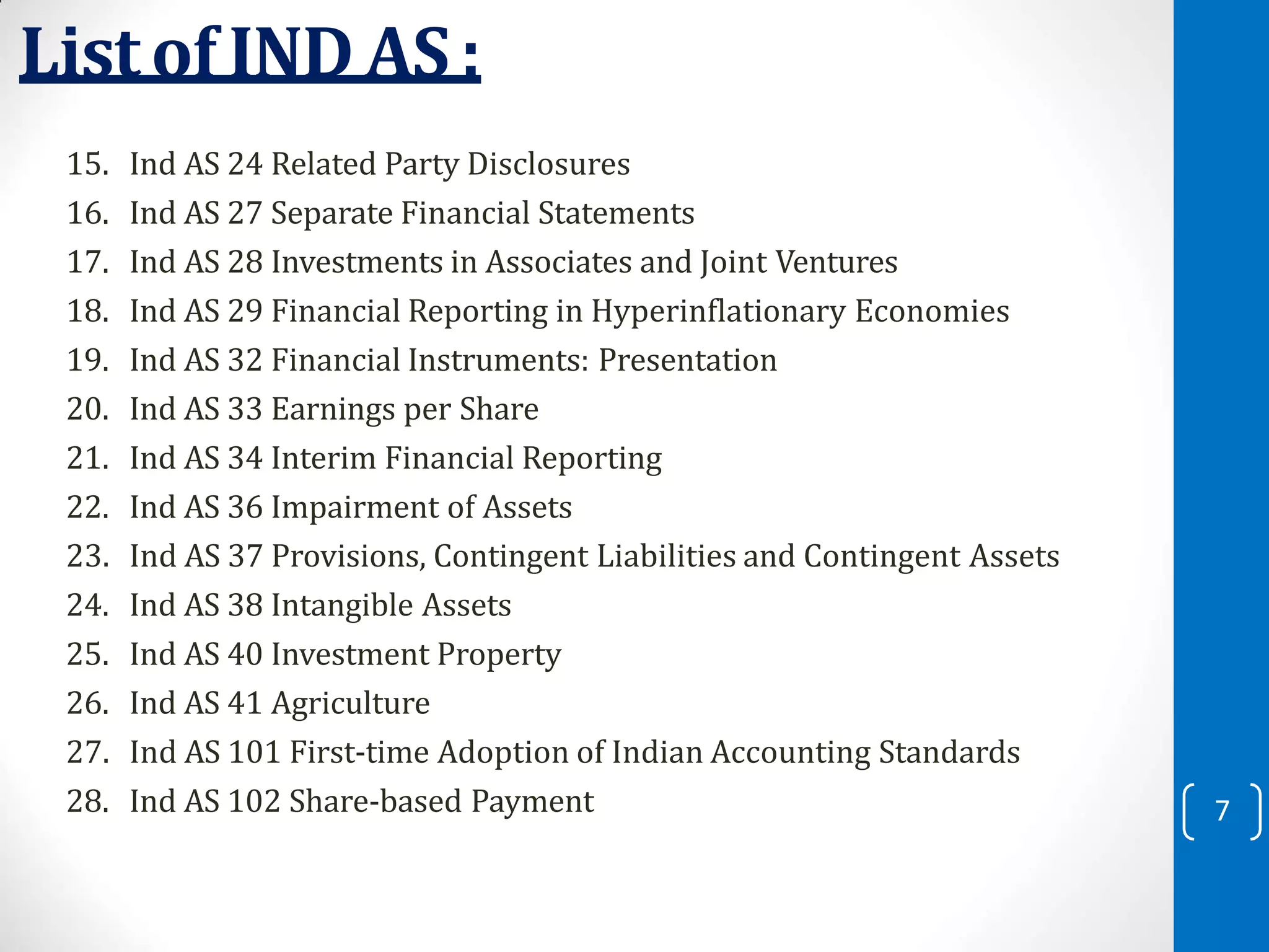 CONVERGENCE OF INDIAN ACCOUNTING STANDARDS WITH INTERNATIONAL FINANCIAL ...