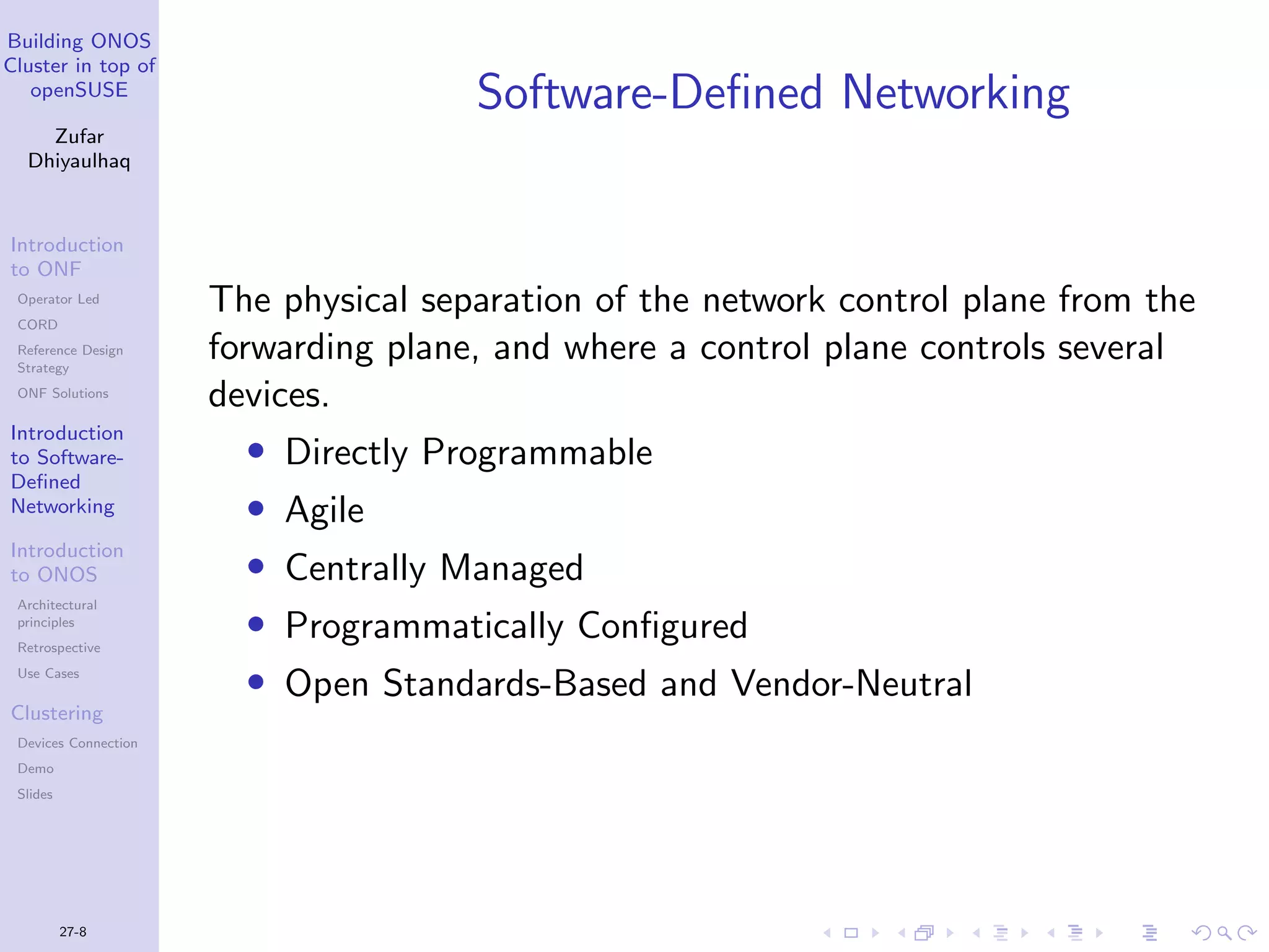Building Onos Cluster In Top Of Opensuse Ppt