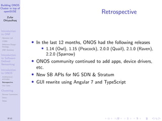 Building ONOS Cluster in top of openSUSE | PPT