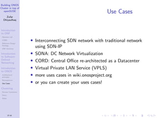 Building ONOS Cluster in top of openSUSE | PPT