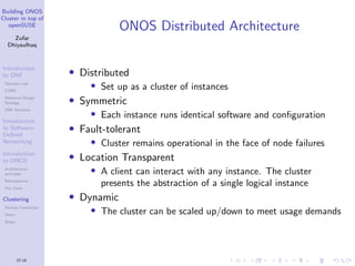 Building ONOS Cluster in top of openSUSE | PPT