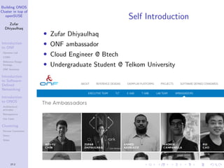 Building ONOS Cluster in top of openSUSE | PPT