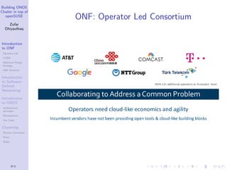 Building ONOS Cluster in top of openSUSE | PPT