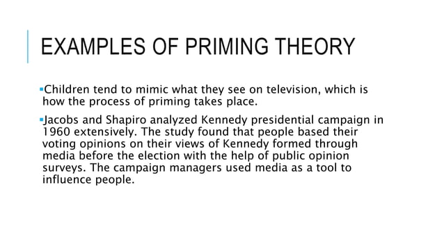 Media Priming Theory | PPTX | Science