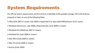 MAX OS X operating system | PPT