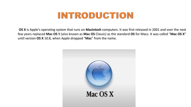 MAX OS X operating system | PPT