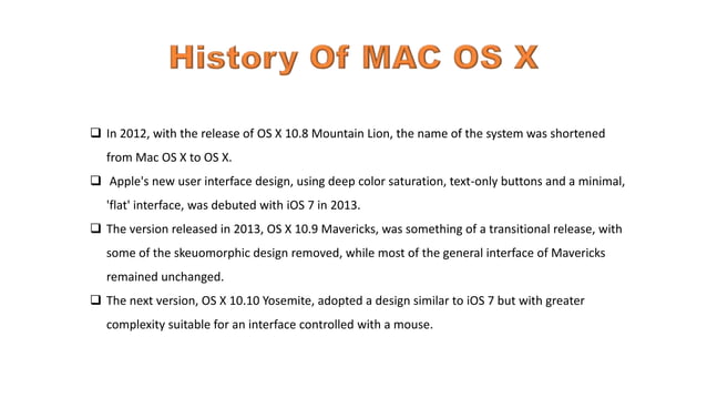 MAX OS X operating system | PPT