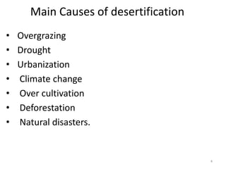 Causes Of Desertification