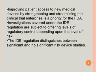 Medical Device Exemption and Post Marketing Survelliance | PPTX