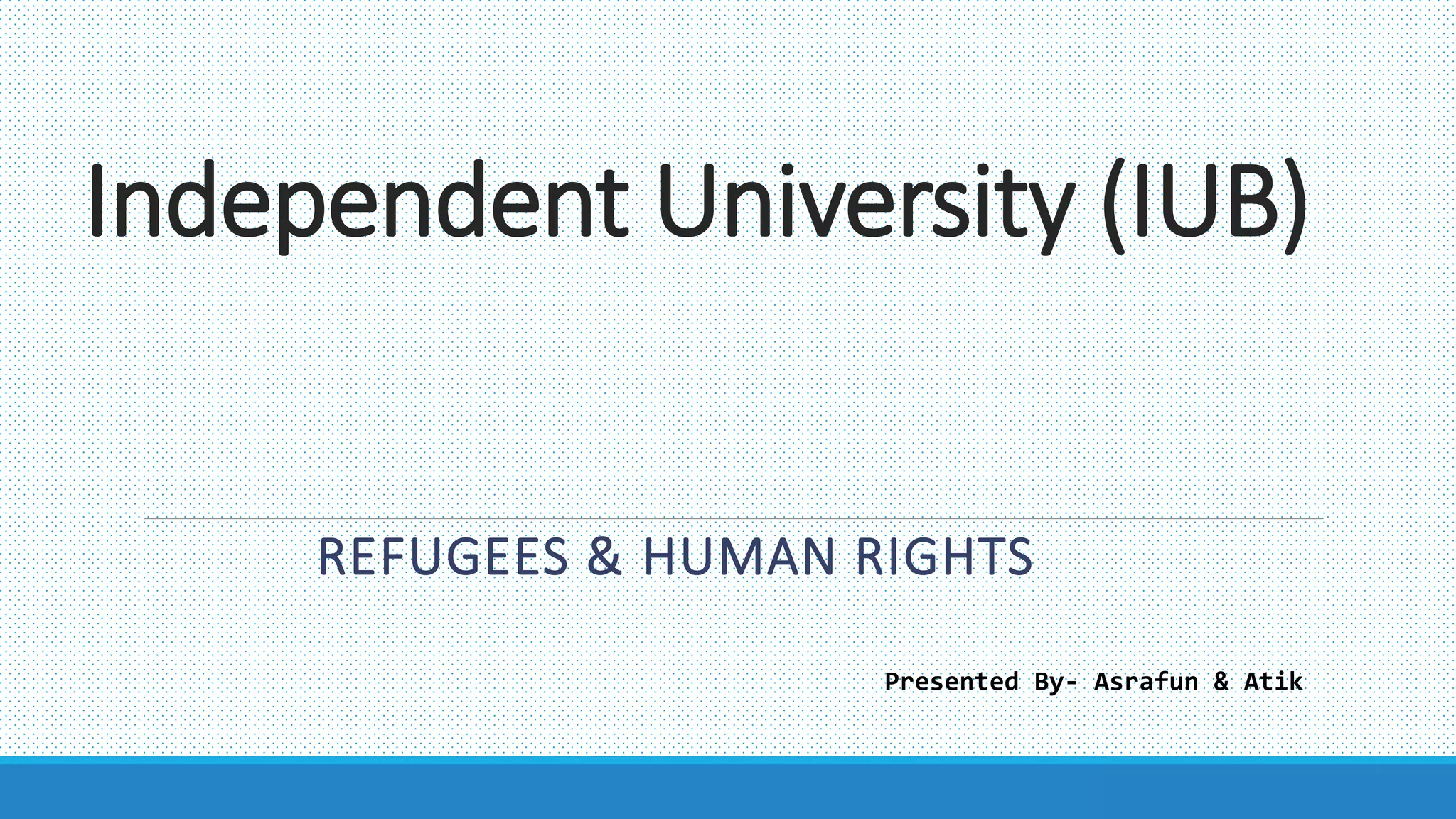refugee & Human rights | PPTX