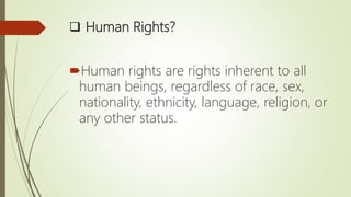 refugee & Human rights | PPTX
