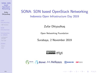 SONA: SDN based OpenStack Networking | PPT