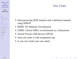 SONA: SDN based OpenStack Networking | PPT