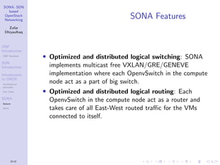 SONA: SDN based OpenStack Networking | PPT