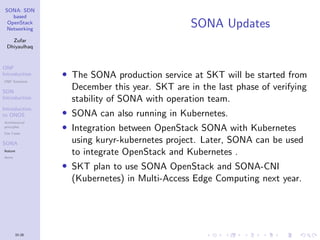 SONA: SDN based OpenStack Networking | PPT