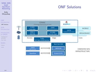 SONA: SDN based OpenStack Networking | PPT